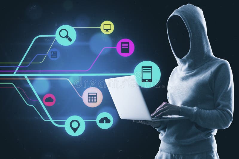 Social Media and Hacking Concept Stock Photo - Image of hacking ...