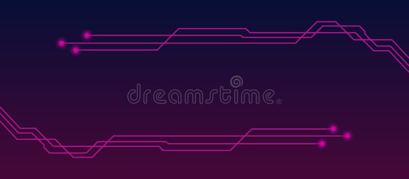 Social Media Header Template with Two Lines Pcb Tracks and Copy Space ...