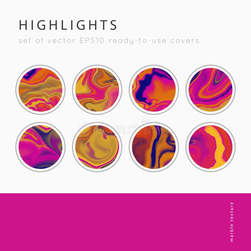 Instagram Highlight Covers Vector Stock Illustration - Illustration of ...