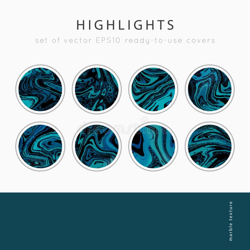Instagram Highlight Covers Vector Stock Illustration - Illustration of ...