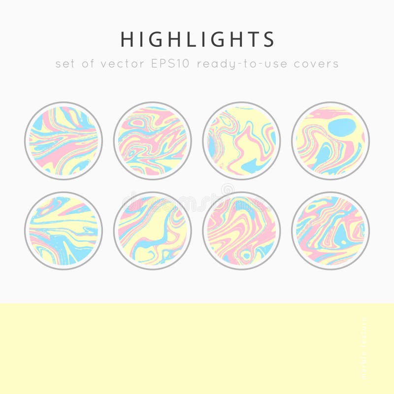 Instagram Highlight Covers Vector Stock Illustration - Illustration of ...