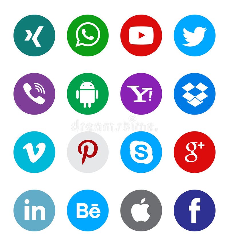 Facebook Email Icons Round Stock Illustrations – 72 Facebook Email ...