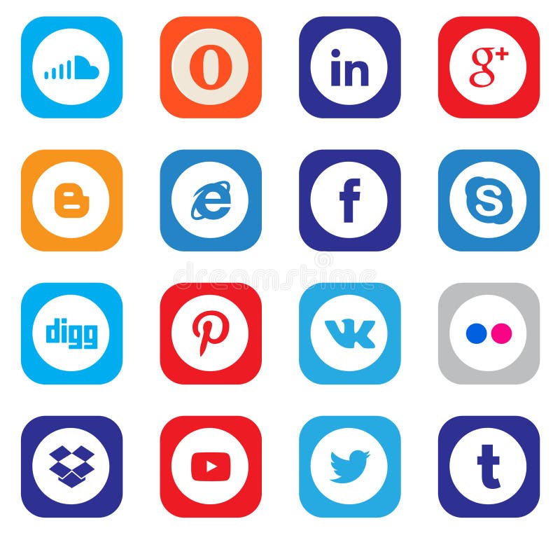 Facebook Email Icons Round Stock Illustrations – 72 Facebook Email ...