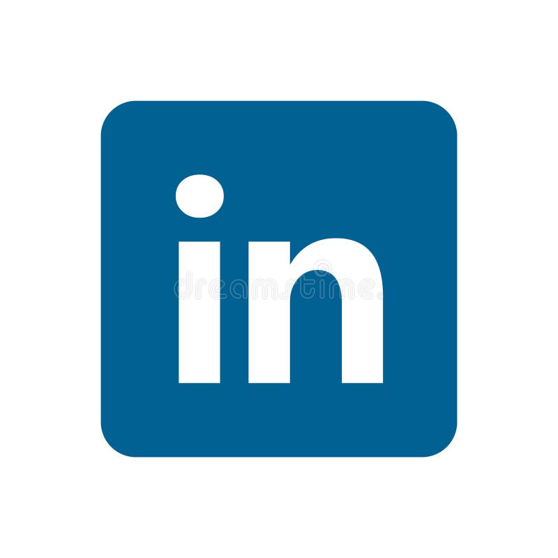 Social Media Icon Illustration LinkedIn. LinkedIn Icon Editorial Photo ...