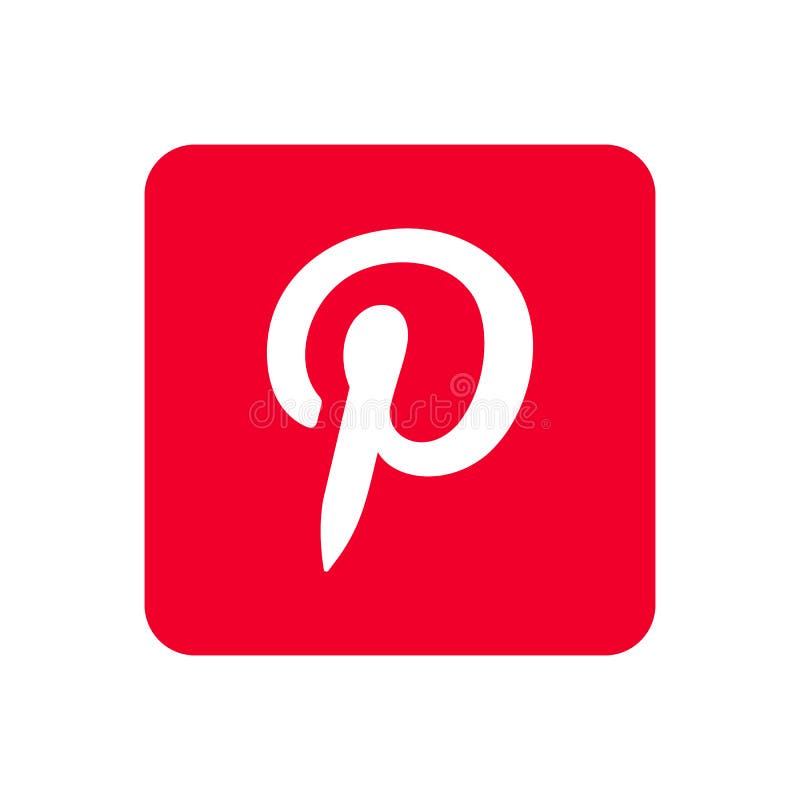 Social Media Icon Illustration Pinterest. Pinterest Icon Editorial ...