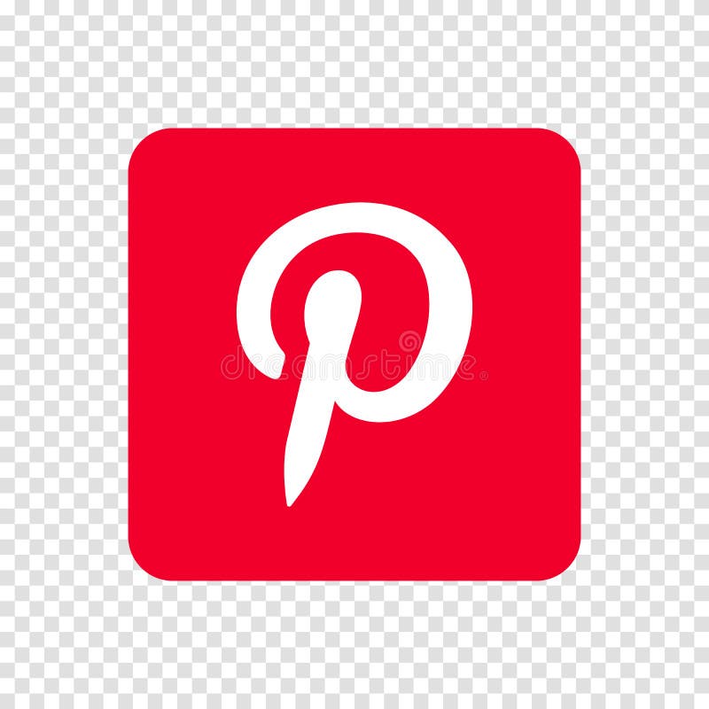 Social Media Icon Illustration Pinterest. Pinterest Icon Editorial ...