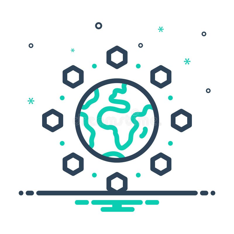 Mix Icon for Social Media, International and World Stock Vector ...