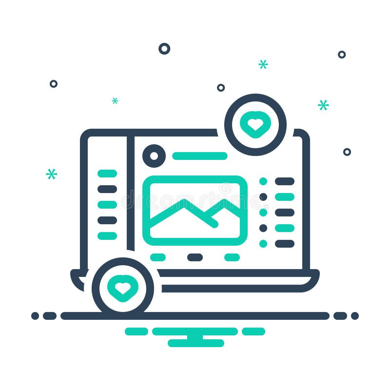 Mix Icon for Social Media, Like and Network Stock Vector - Illustration ...