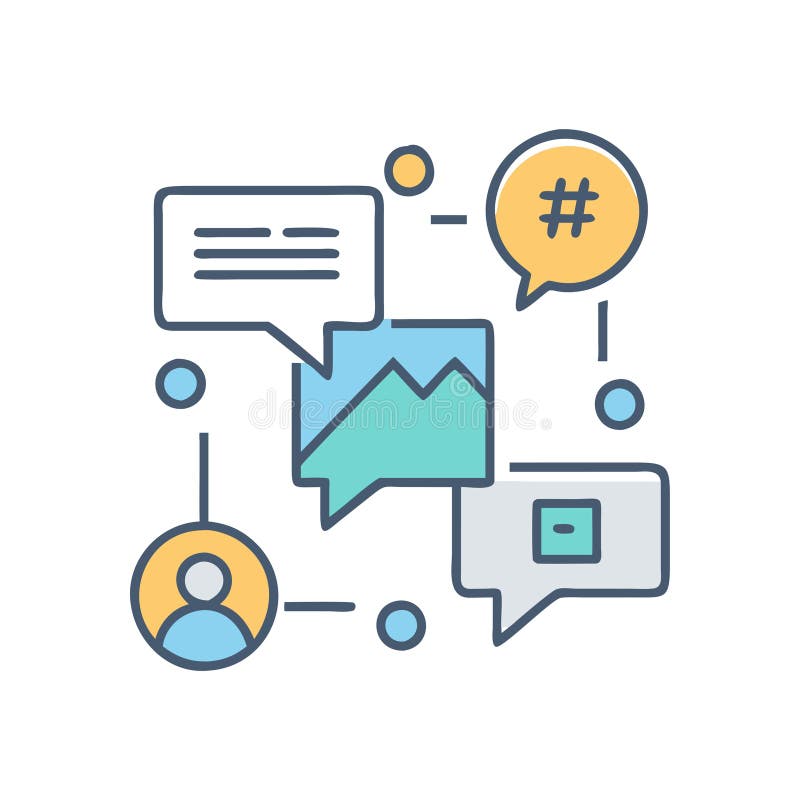 Social Media Icon for Microblogging Stock Vector - Illustration of user ...