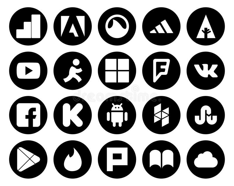 20 Social Media Icon Pack Including Apps. Stumbleupon. Microsoft. Houzz ...