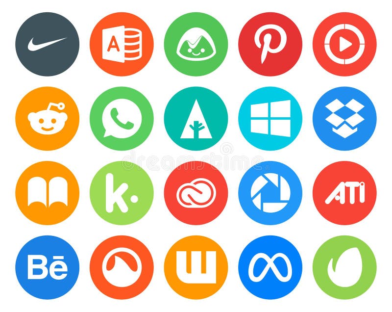 20 Social Media Icon Pack Including Ati. Adobe. Forrst. Cc Editorial ...