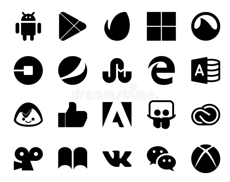 20 Social Media Icon Pack Including Creative Cloud. Adobe. Driver. Like ...