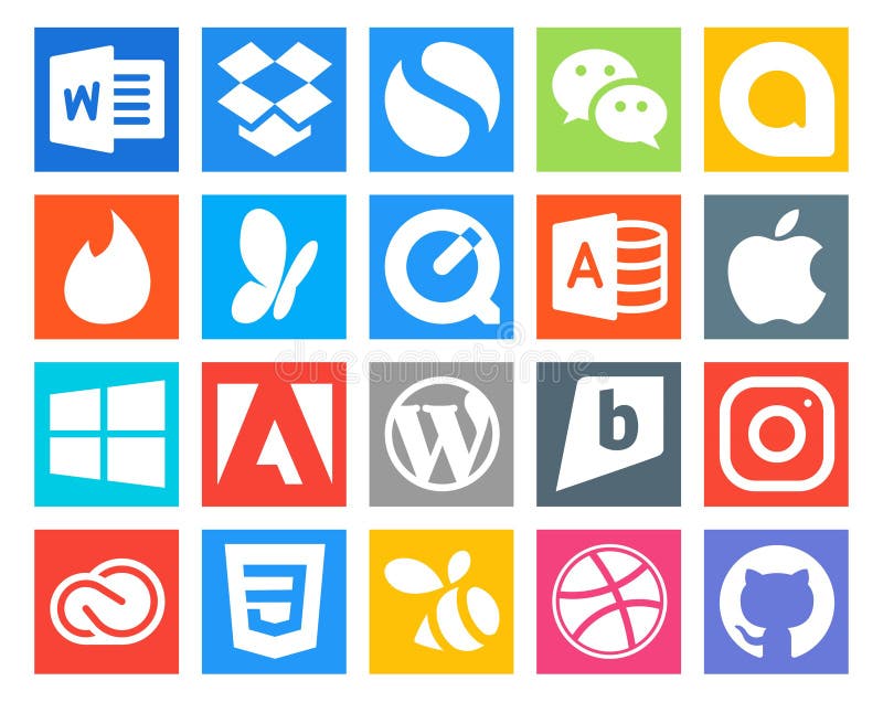 20 Social Media Icon Pack Including Creative Cloud. Brightkite ...