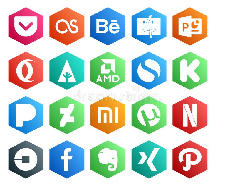 20 Social Media Icon Pack Including Driver. Uber. Simple. Netflix ...