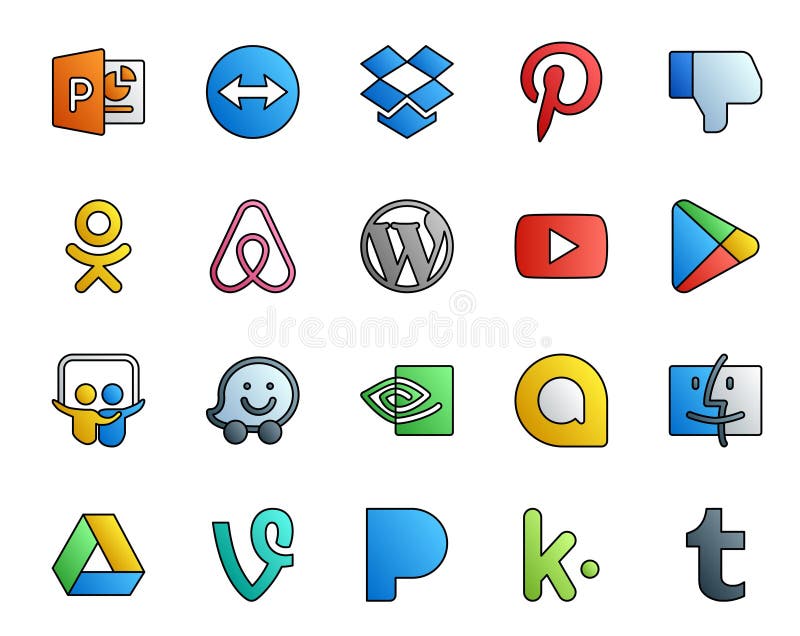 20 Social Media Icon Pack Including Finder. Nvidia. Cms. Waze Editorial ...