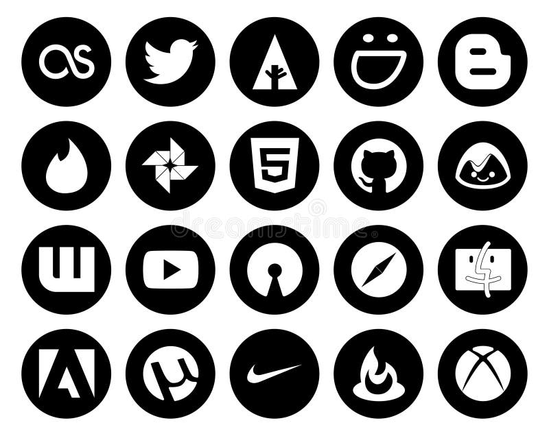 20 Social Media Icon Pack Including Finder. Safari. Html. Open Source ...