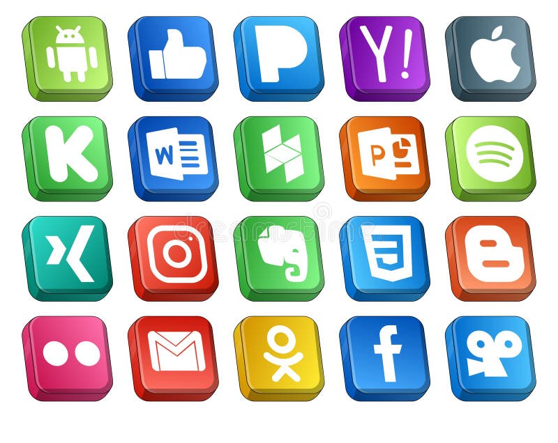20 Social Media Icon Pack Including Gmail. Blogger. Houzz. Css ...