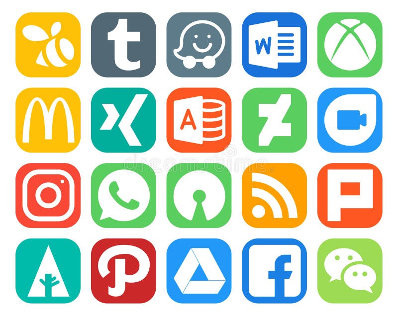 20 Social Media Icon Pack Including Google Drive. Forrst. Deviantart ...