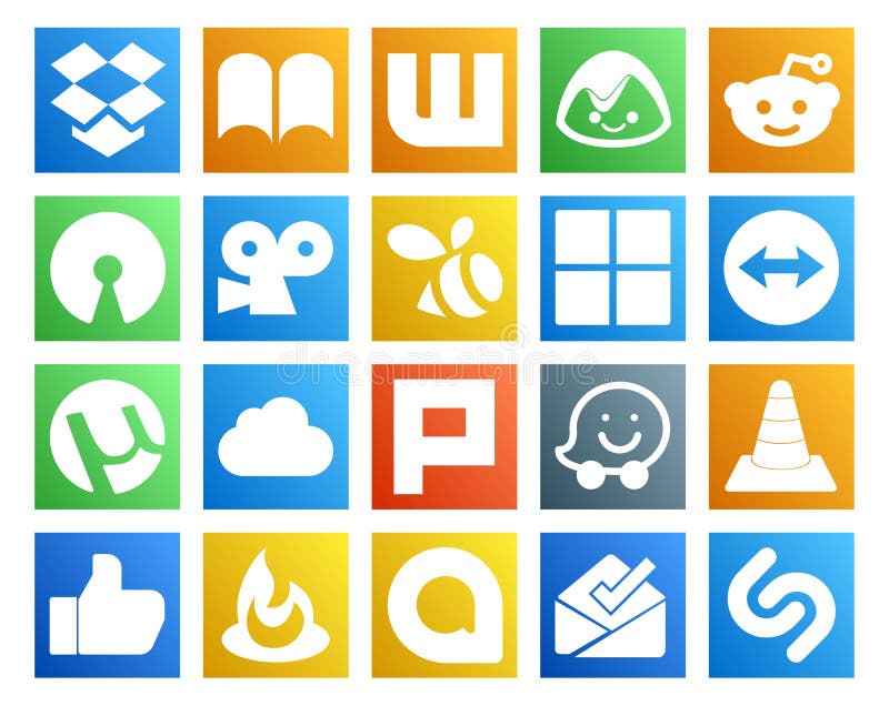 20 Social Media Icon Pack Including Like. Media. Microsoft. Vlc ...