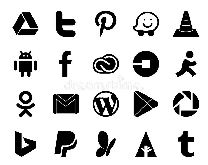 20 Social Media Icon Pack Including Odnoklassniki. Driver. Android. Car ...