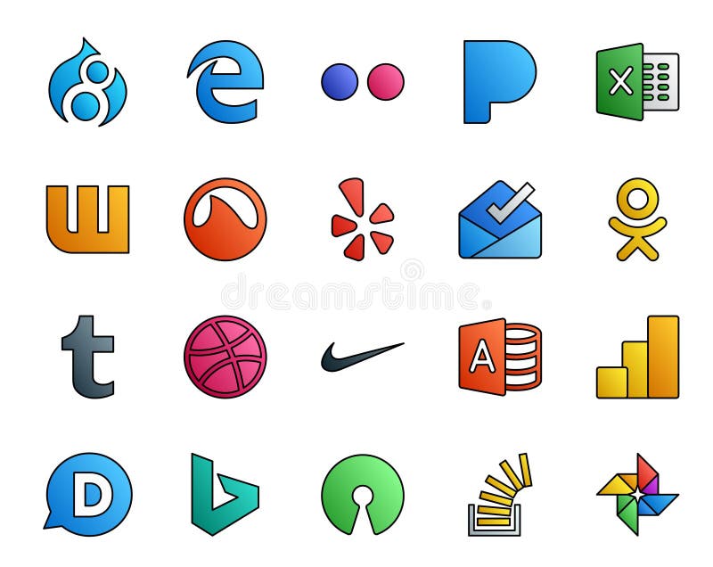 20 Social Media Icon Pack Including Open Source. Disqus. Inbox. Google ...