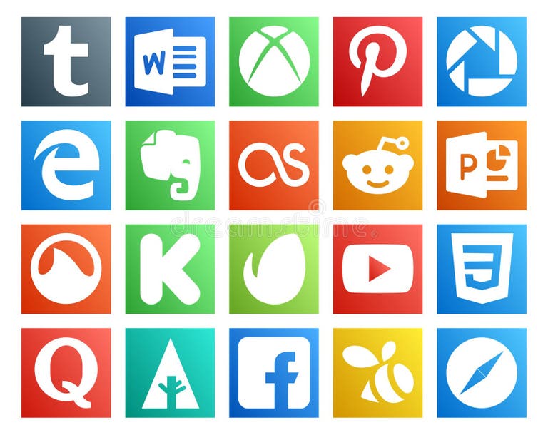20 Social Media Icon Pack Including Question. Css. Reddit. Video ...
