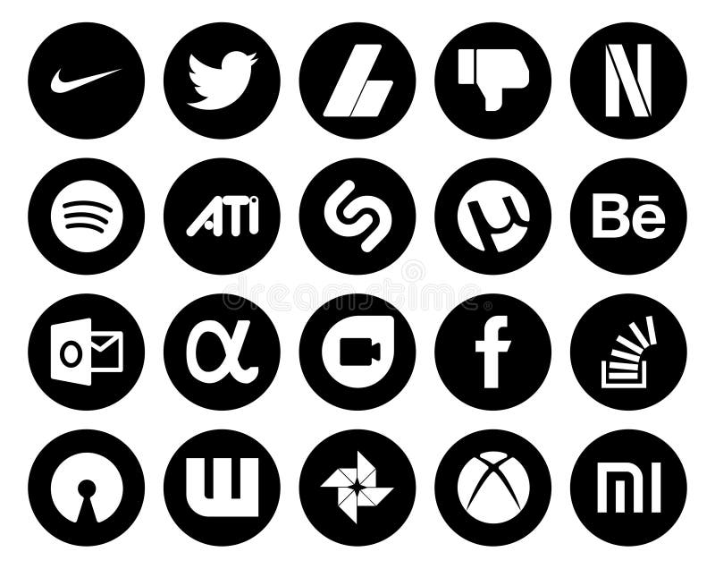20 Social Media Icon Pack Including Question. Facebook. Ati. Google Duo ...