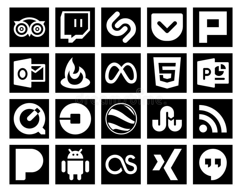 20 Social Media Icon Pack Including Stumbleupon. Driver. Meta. Car ...