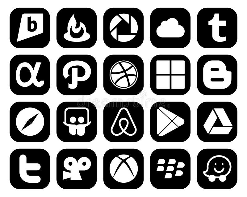 20 Social Media Icon Pack Including Twitter. Apps. Microsoft. Google ...