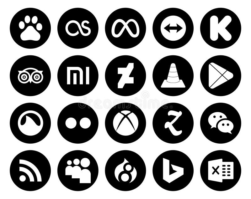 20 Social Media Icon Pack Including Xbox. Grooveshark. Xiaomi. Apps ...