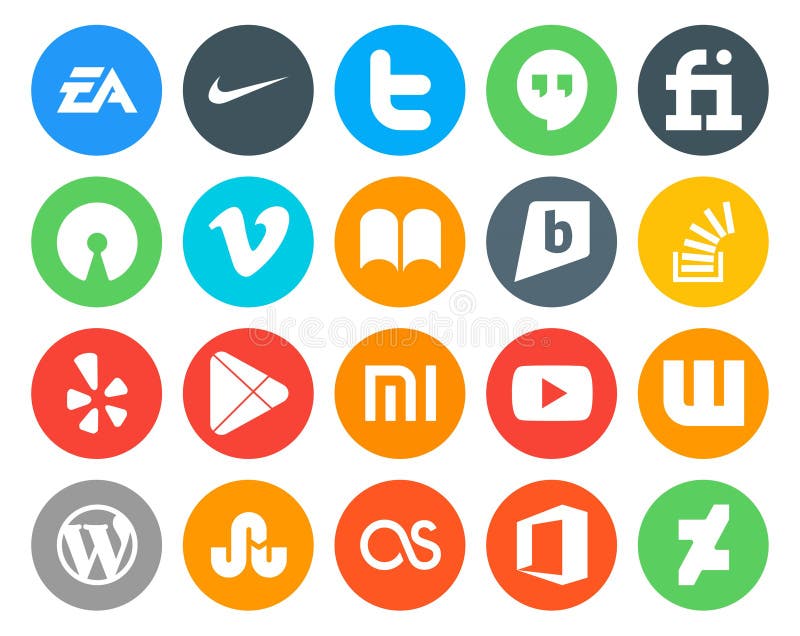 20 Social Media Icon Pack Including Yelp. Stock. Open Source. Question ...