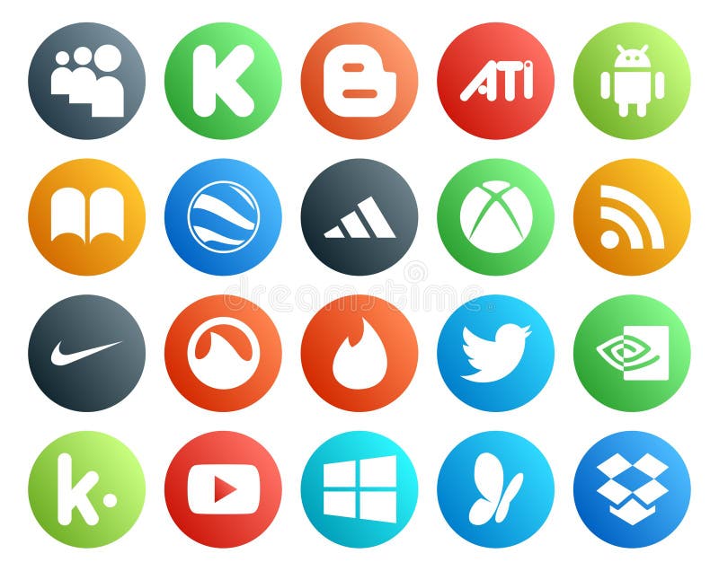 20 Social Media Icon Pack Including Youtube. Nvidia. Xbox. Tweet ...