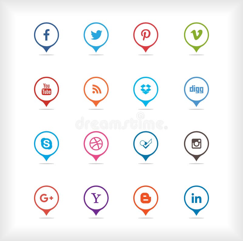 Social Media icon editorial stock photo. Illustration of print - 68311503