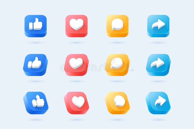 Social Media Poll Emoji Slider Stickers Stock Vector - Illustration of ...