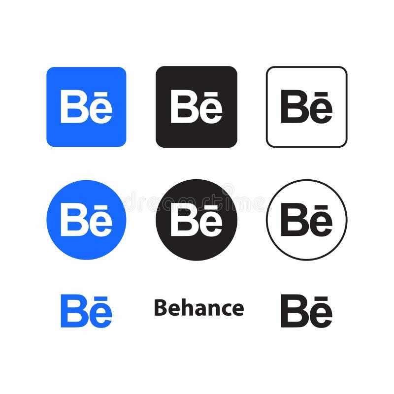 Social Media Icons Behance Vector Illustration Editorial Stock Image ...