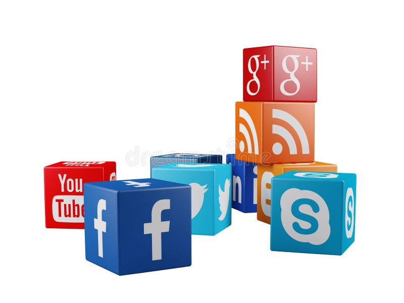 Social media icons editorial photo. Illustration of internet - 50769856