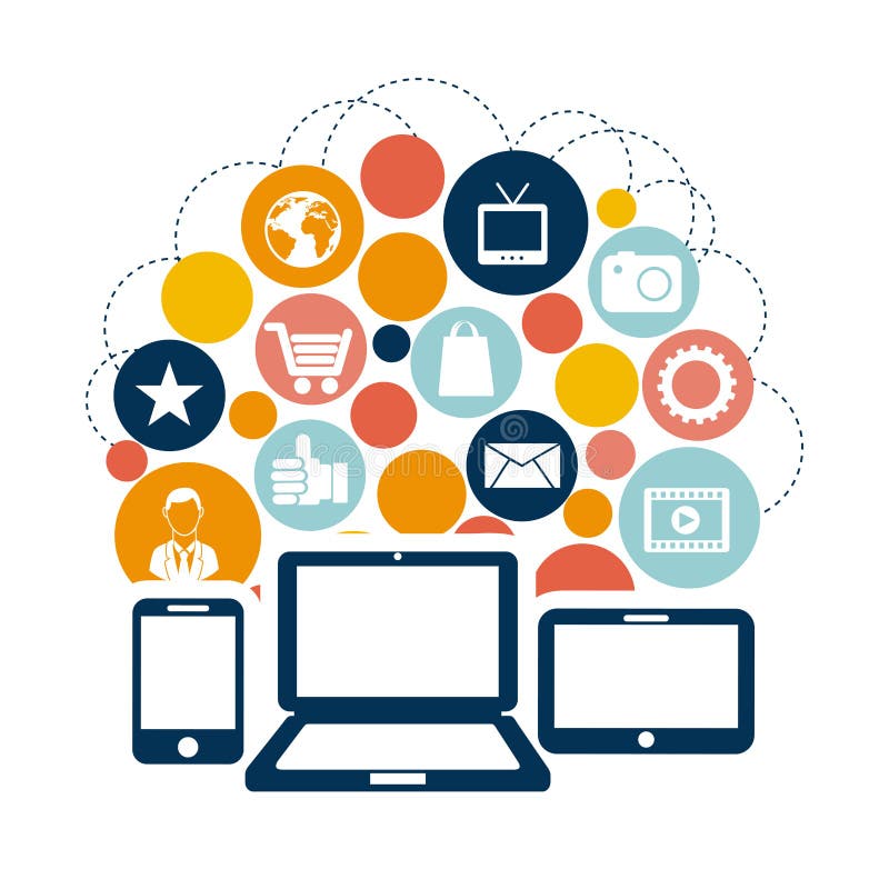 Computer Applications stock illustration. Illustration of digital ...