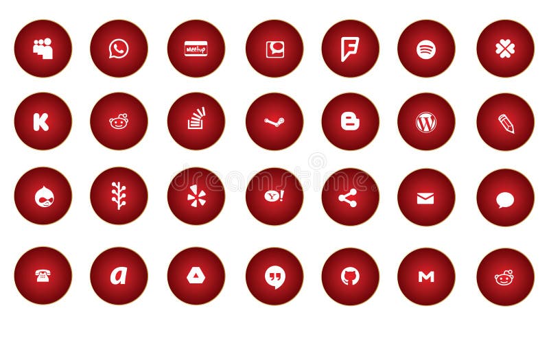 Social media icons editorial image. Illustration of myspace - 75050320