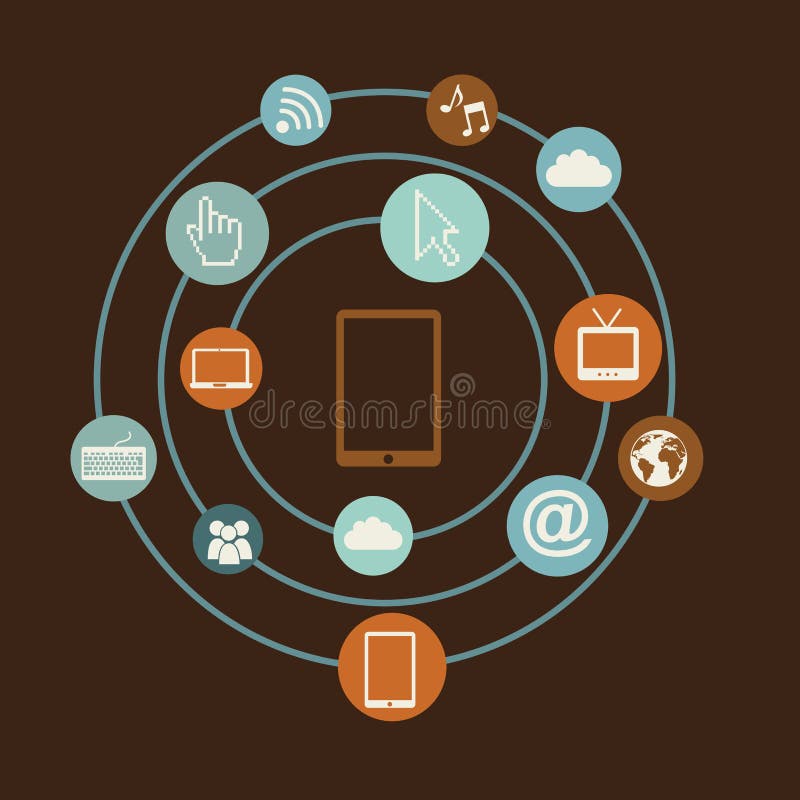 Brown Social Media Icons Stock Illustrations – 347 Brown Social Media ...