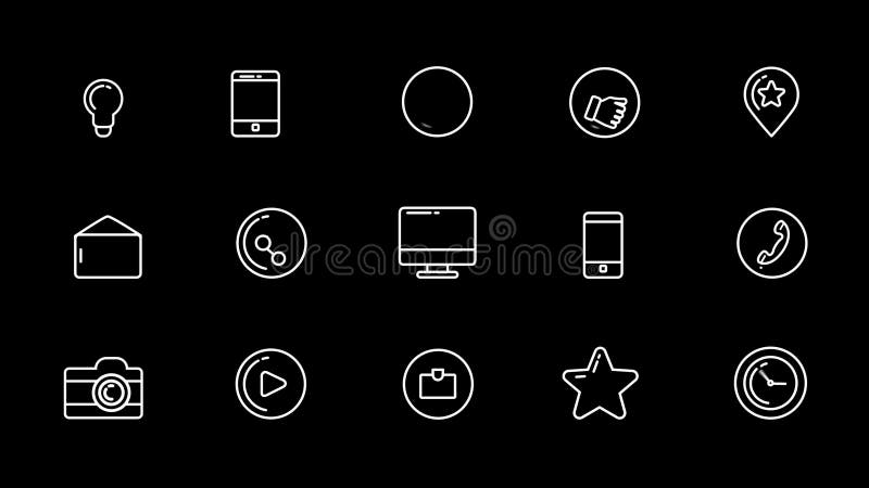 Social Media Icons Set with Alpha Channel Stock Footage - Video of ...