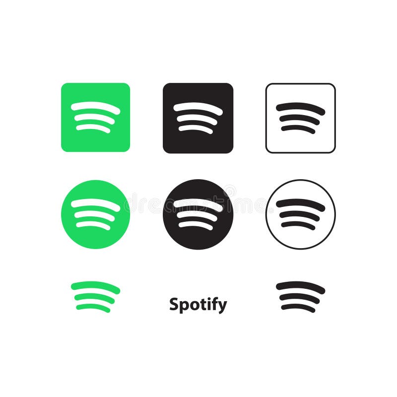 Social Media Icons Spotify Vector Illustration Editorial Stock Image ...