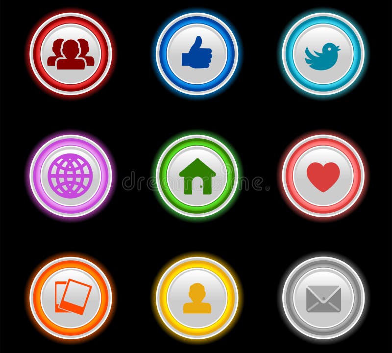 Icons Media Purple Social Stock Illustrations – 2,583 Icons Media ...