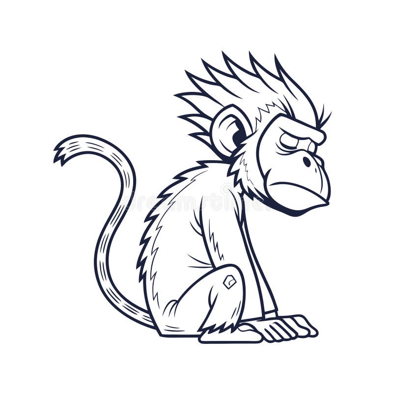 Social Media Inactive Monkey Vector Design Stock Illustration ...
