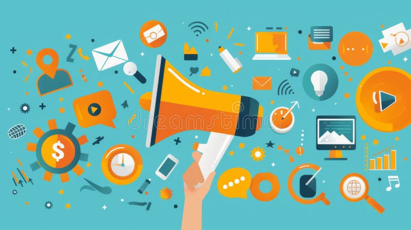 Social Media Influence on Brand Awareness Stock Illustration ...