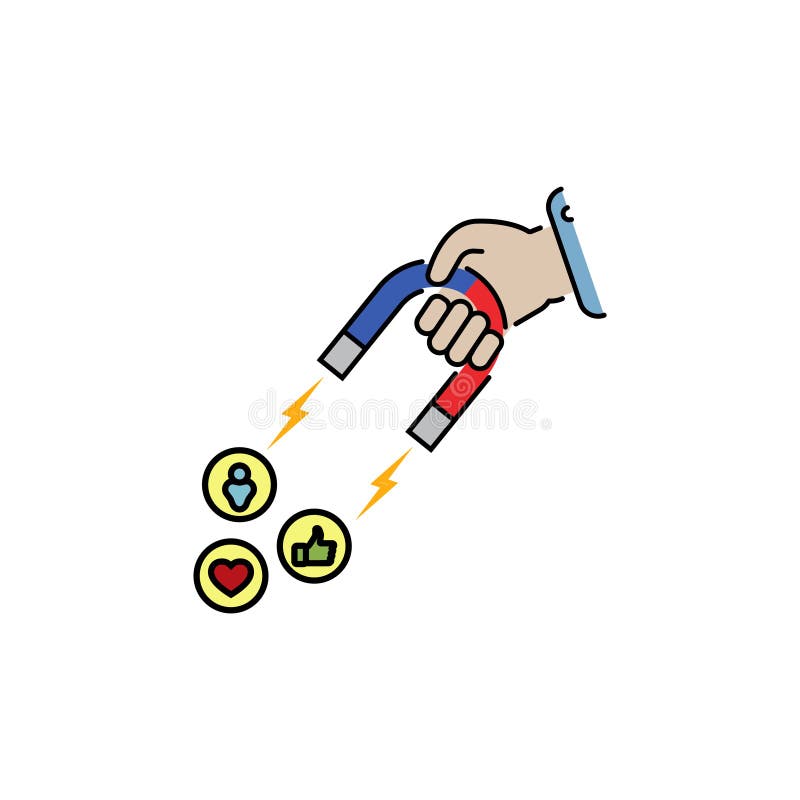 Social and Media Influence Vector Color Stock Vector - Illustration of ...