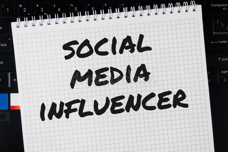 Social Media Influencer Text Title Names of Professions Stock Image ...