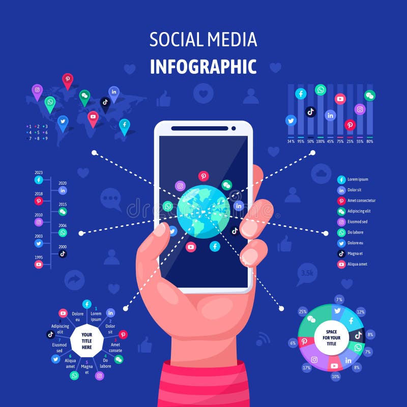 Social Media Infographic Elements Stock Vector - Illustration of graph ... Social Media Infographic Elements Stock Vector - Illustration of graph ...