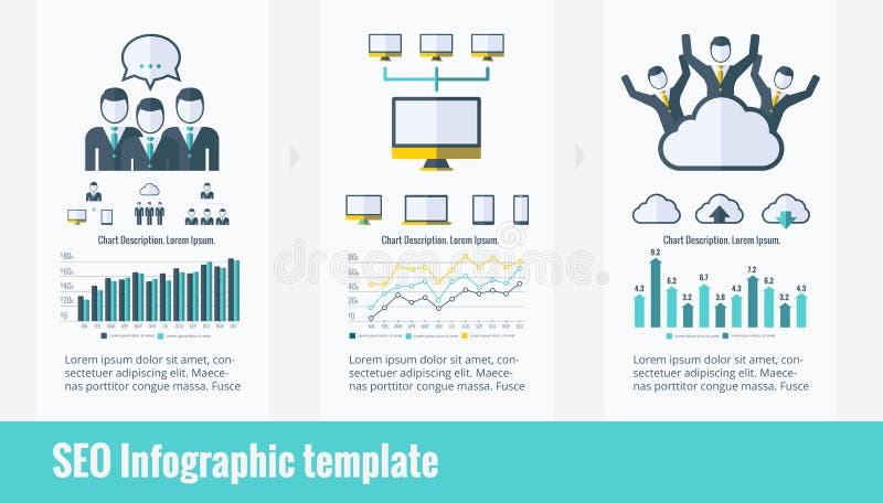 Social Media Infographic Elements. Stock Vector - Illustration of ...