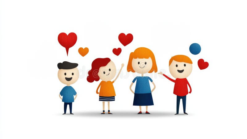 Social Media Interaction Illustration Stock Illustration - Illustration ...