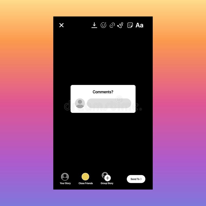 Social Media Interface Template Frame for Social Network Comments Stock ...